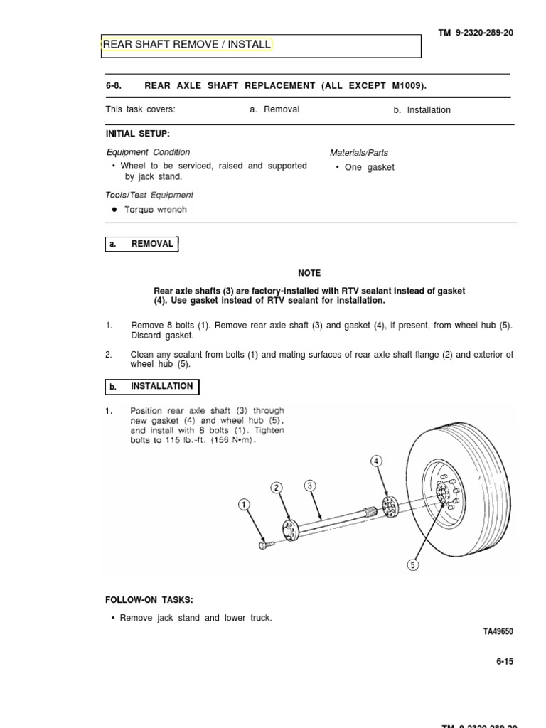 Military 14 Bolt Axle Manual | PDF | Gear | Bearing (Mechanical)