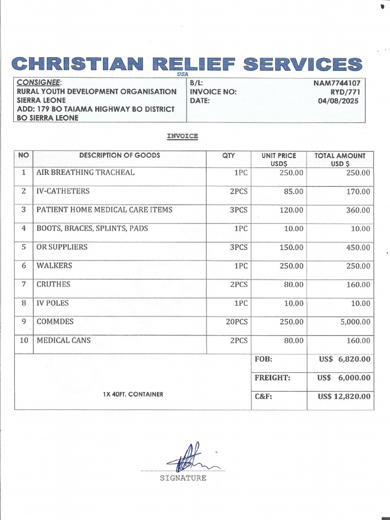 Crs Invoice | PDF