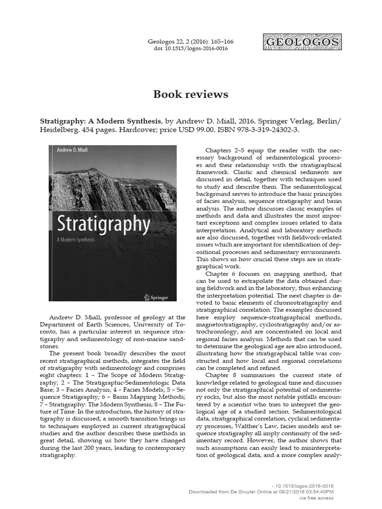 Modern Stratigraphy: A Comprehensive Review | PDF | Stratigraphy ...
