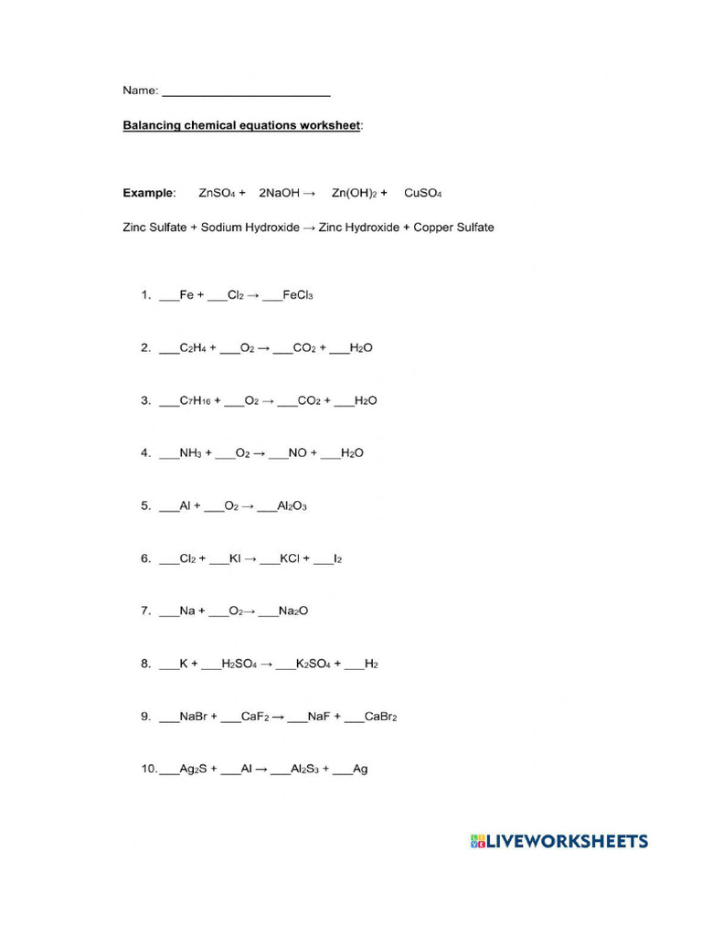Balancing Equation | PDF