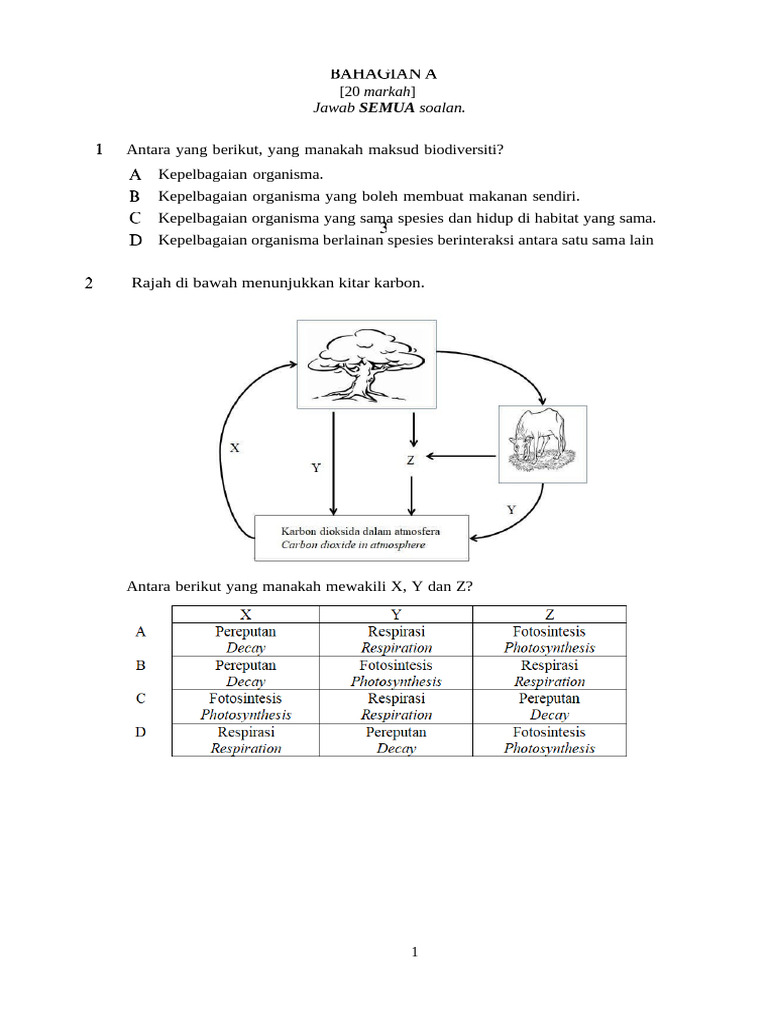UASA Sains Form 2 | PDF