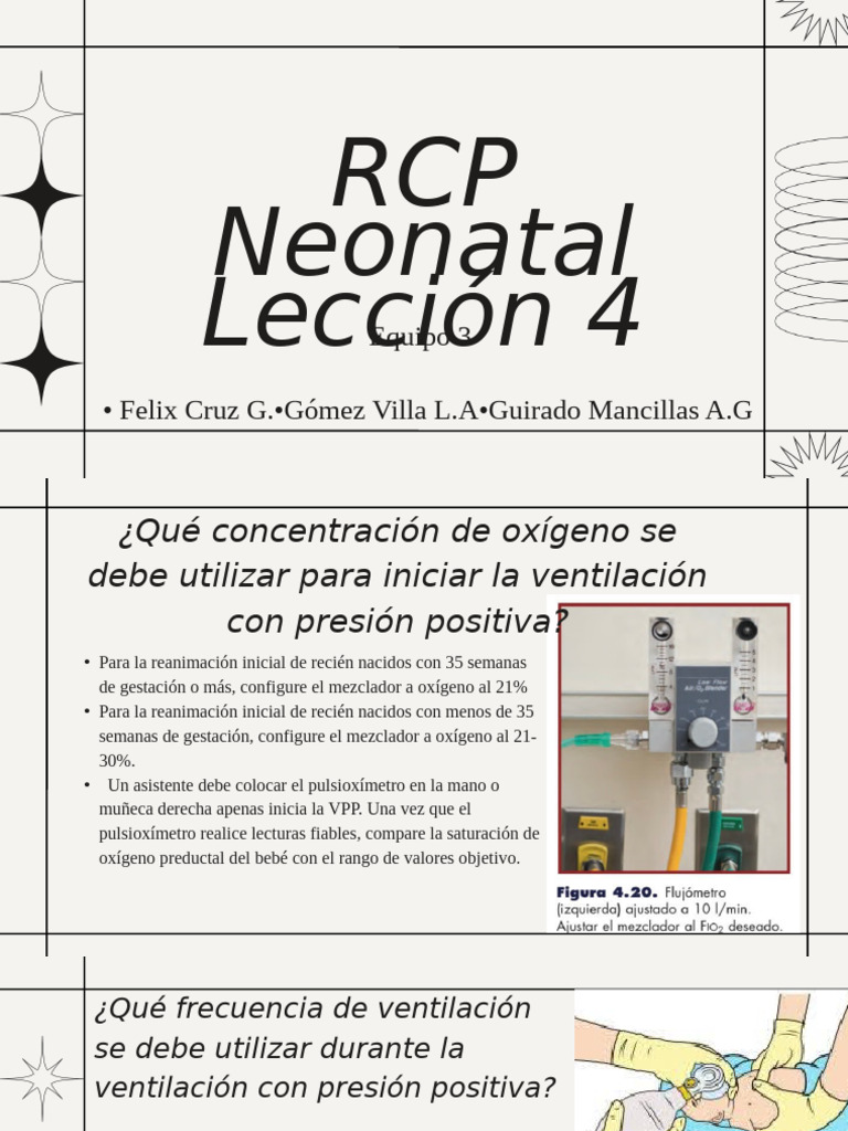 RCP Neonatal: Ventilación y Oxígeno | PDF | Reanimación cardiopulmonar ...