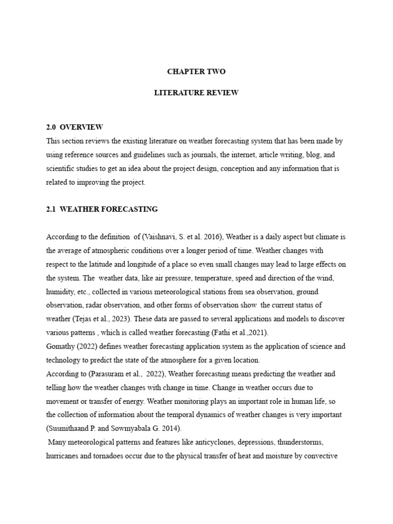 CHAPTER TWO (Weather Forecasting Application) | PDF | Numerical Weather ...