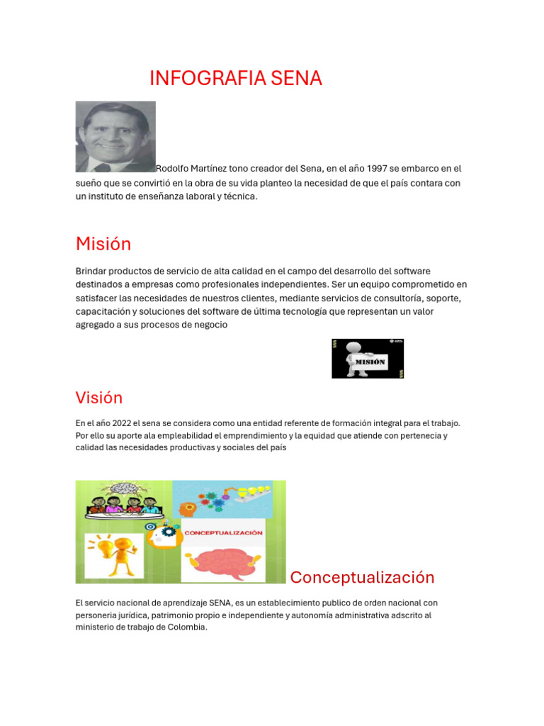 Infografía sobre el SENA en Colombia | PDF