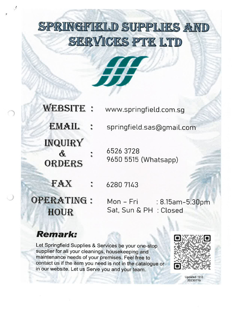 Springfield Catalogue | PDF