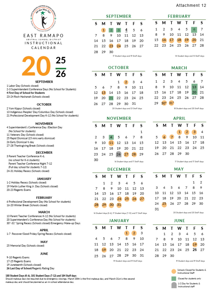East Ramapo School Year Calendar 2023 | PDF | Jewish Holy Days | Public ...