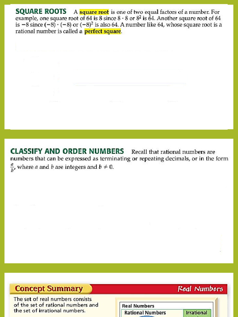 Square Roots Pythagorean Theorem and Special Right Triangle v2.0 | PDF