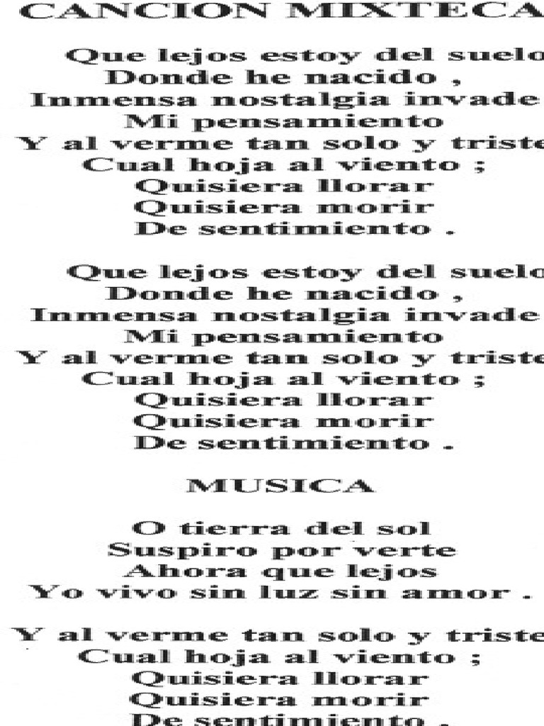 Cancion Mixteca | PDF