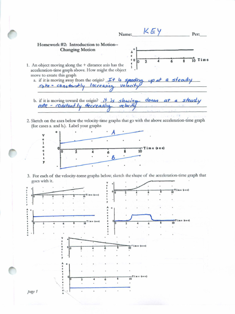 Kinematics Packet 1 | PDF