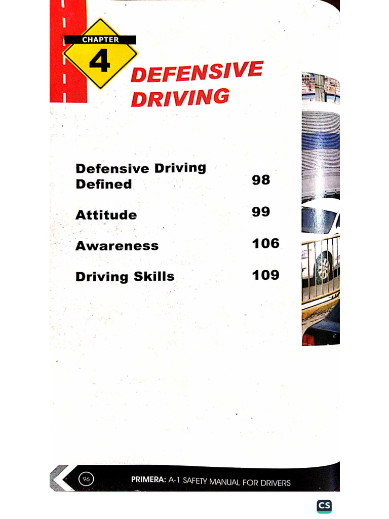 Chapter 4 Defensive Driving | PDF