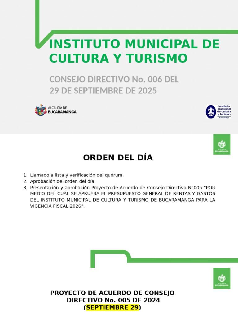 2.presentación Institucional Imct - Ppto 2026 | PDF | Presupuesto | Turismo