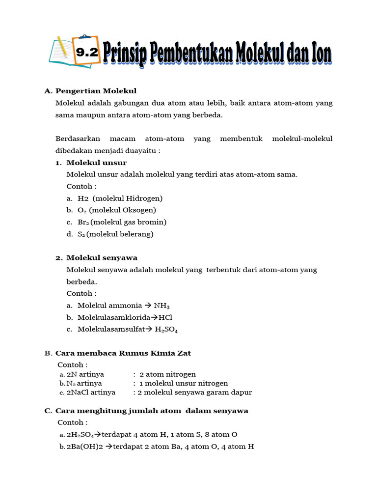 Materi Prinsip Pembentukan Molekul Dan Ion | PDF