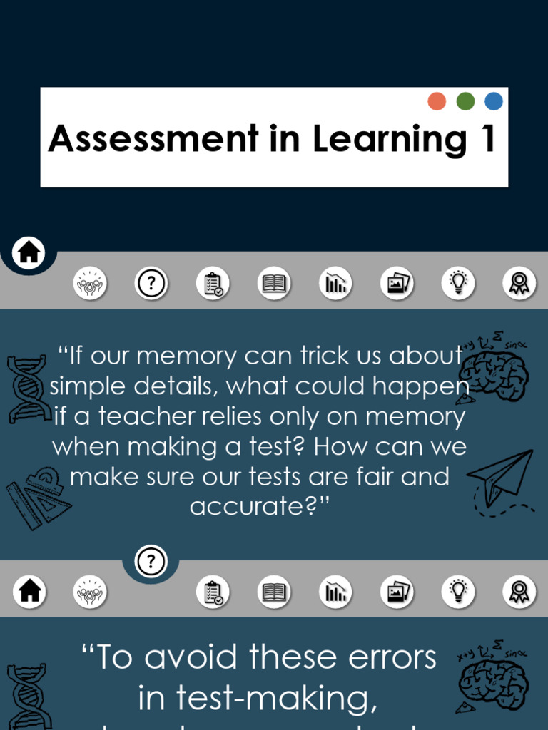 Assessment in Learning 1 | PDF