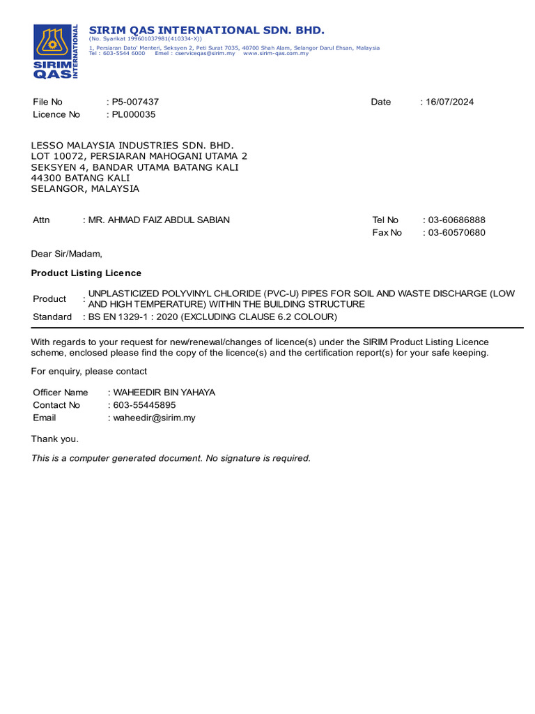 0035 - BS EN 1329-1-2020 (EXC. CL. 6.2) - 25 Jul 25) - ECOTECH Pipes | PDF