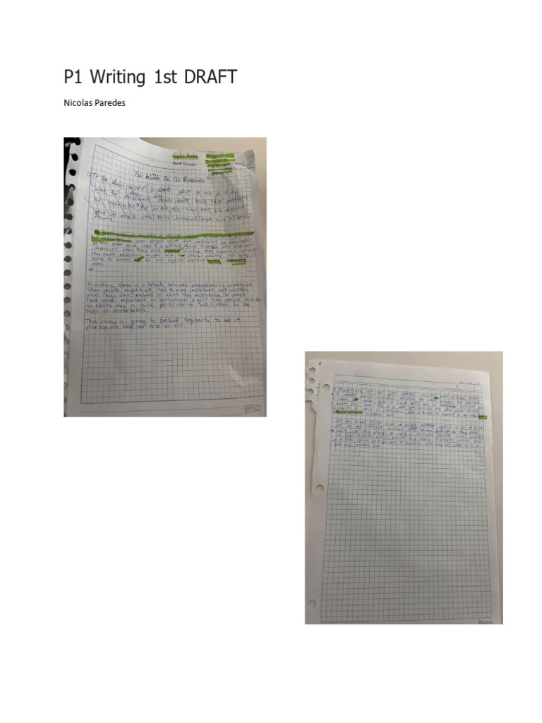 p1 Writing Final Draft | PDF