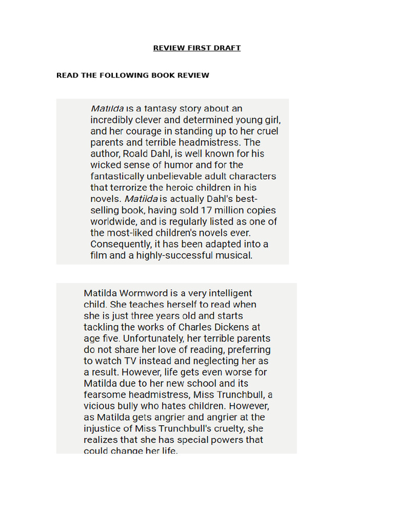 P3 Writing 1st DRAFT | PDF