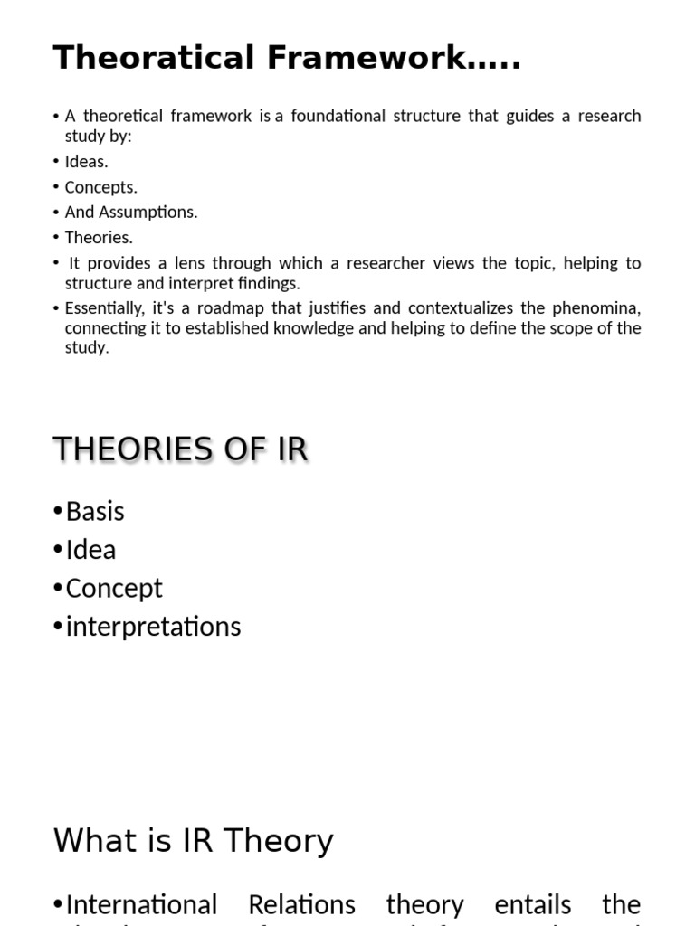 Theories of IR Lec.#2 | PDF | Philosophical Theories | Political Science