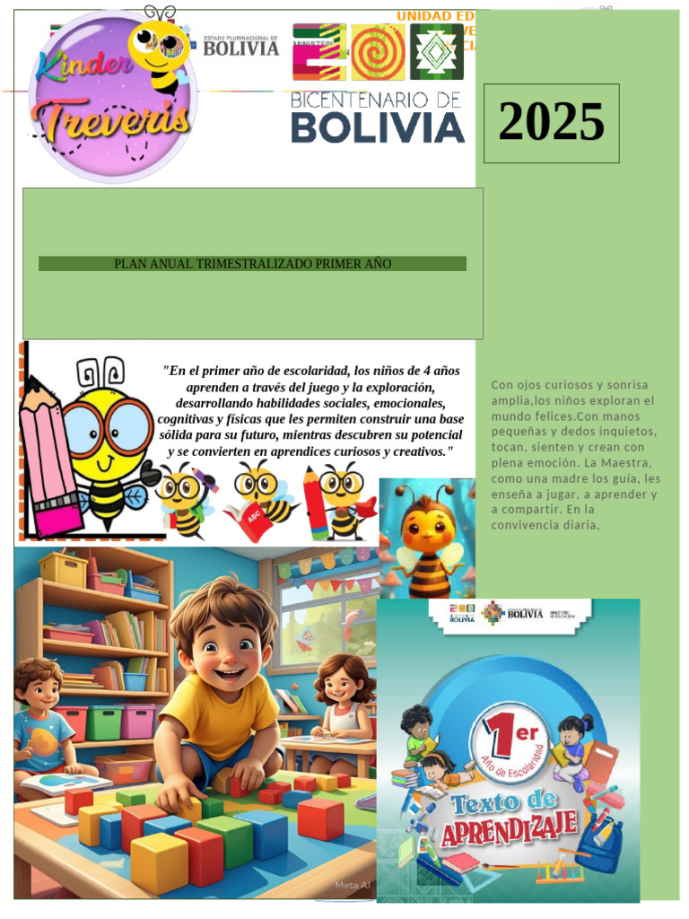 Plan Anual Trimestralizado PAT 2025 | PDF | Educación de la primera ...