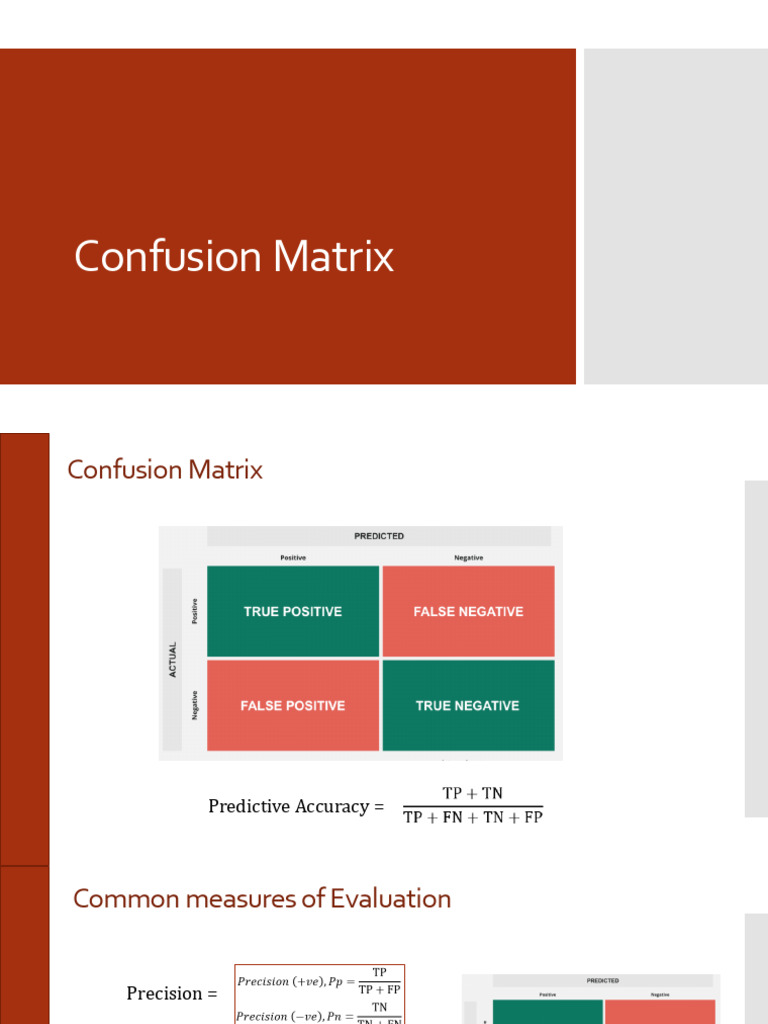 Confusion Matrix and Evaluation Metrics | PDF