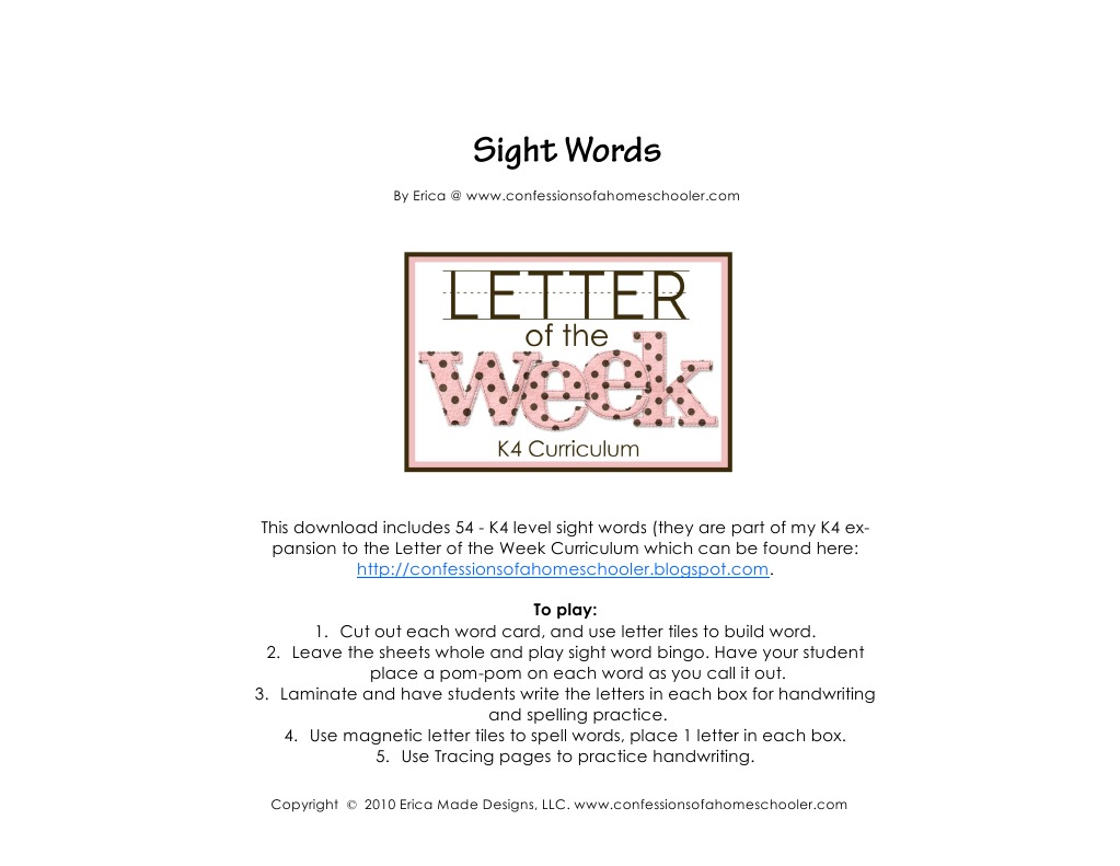 K4 Sight Words | Download Free PDF | Copyright | Derivative Work