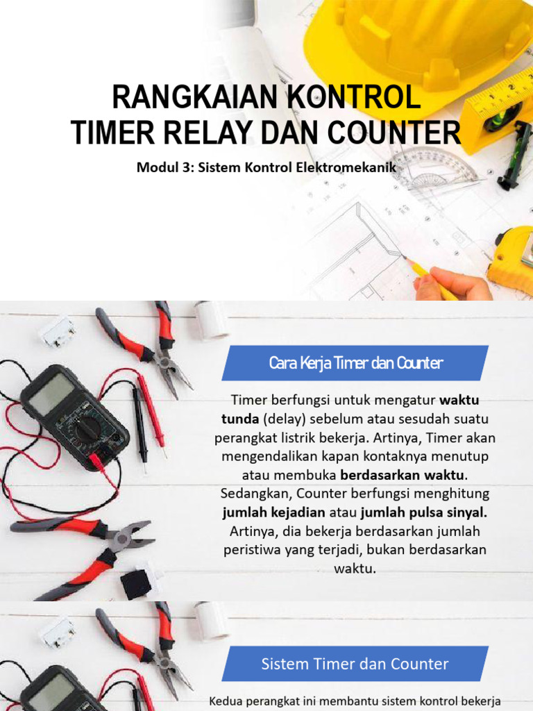 Rangkaian Kontrol Timer Relay Dan Counter | PDF
