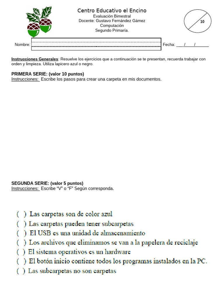 Examenes Computación | PDF