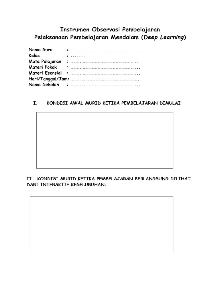 Instrumen Observasi Pembelajaran Mendalam - ILIDE - Info Platform PDF Viewer | PDF