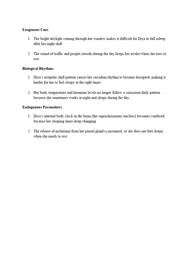 Impact of Shift Work on Sleep Patterns | PDF