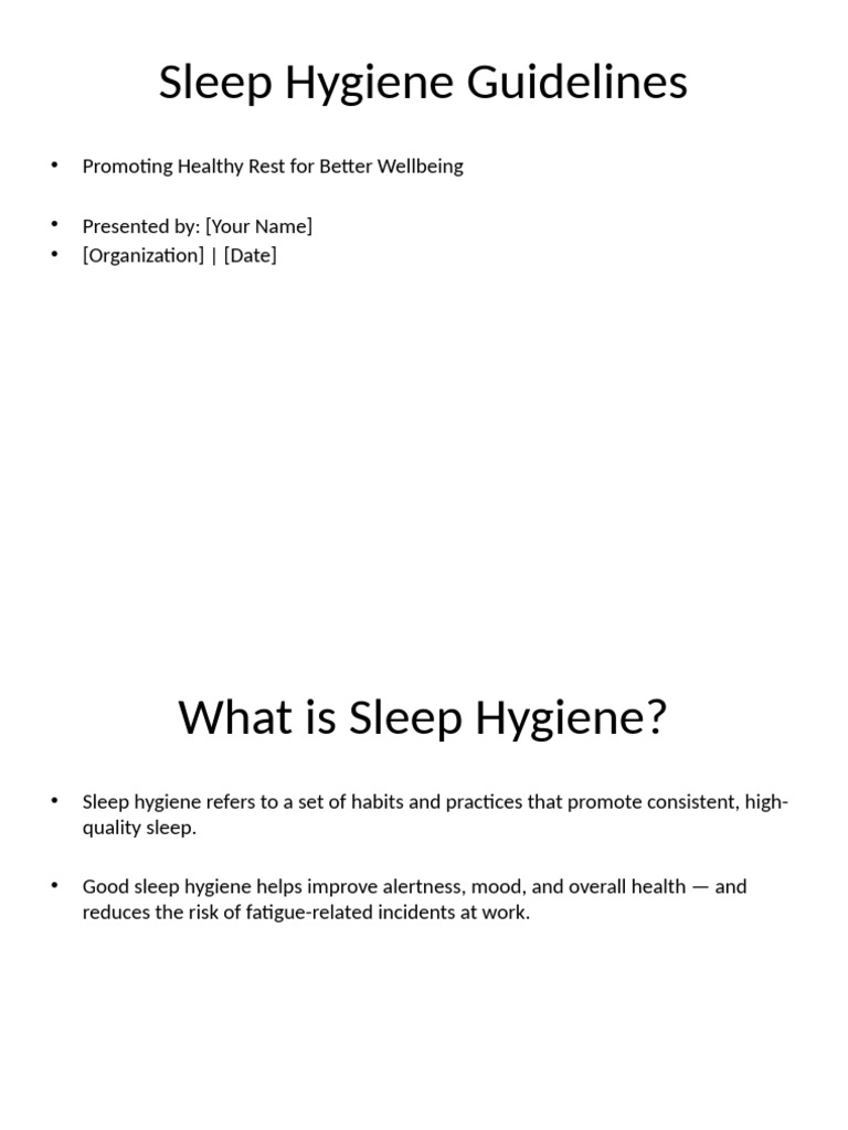 Essential Sleep Hygiene Practices | PDF | Sleep | Insomnia