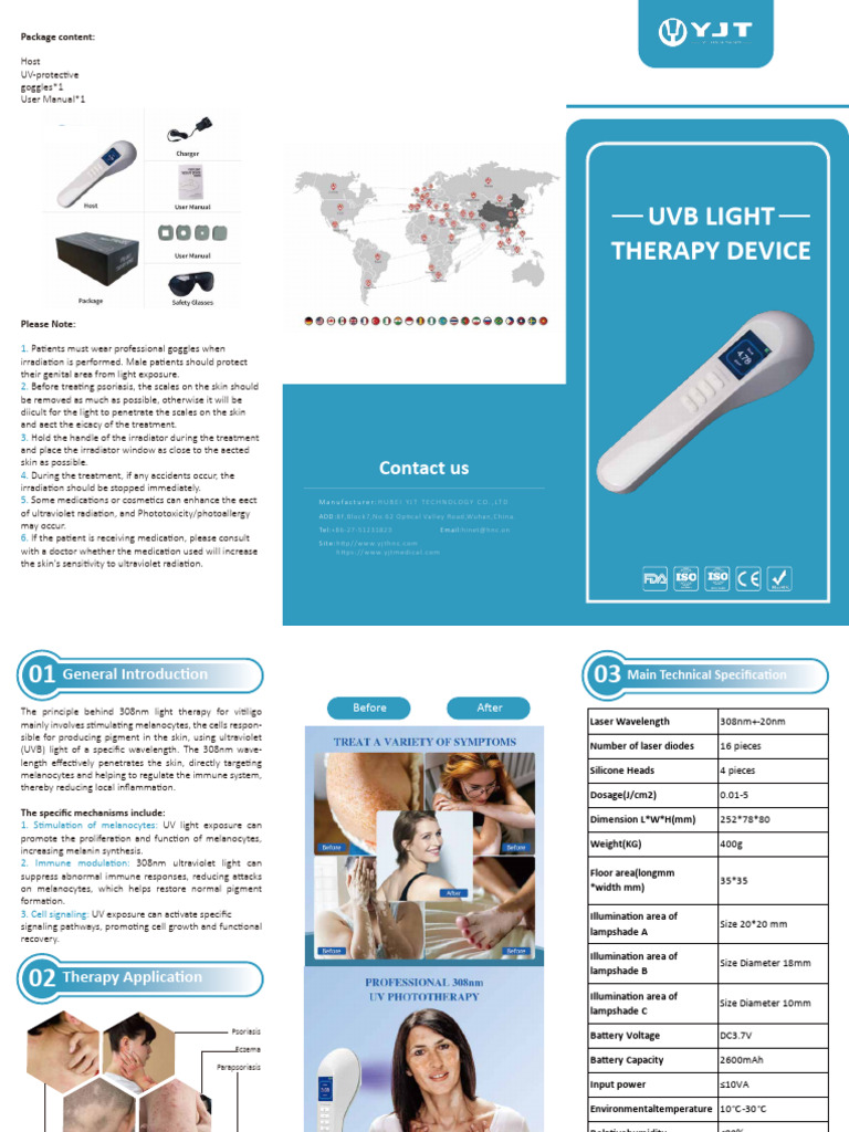 UVB Light Therapy Device Overview | PDF | Ultraviolet | Skin