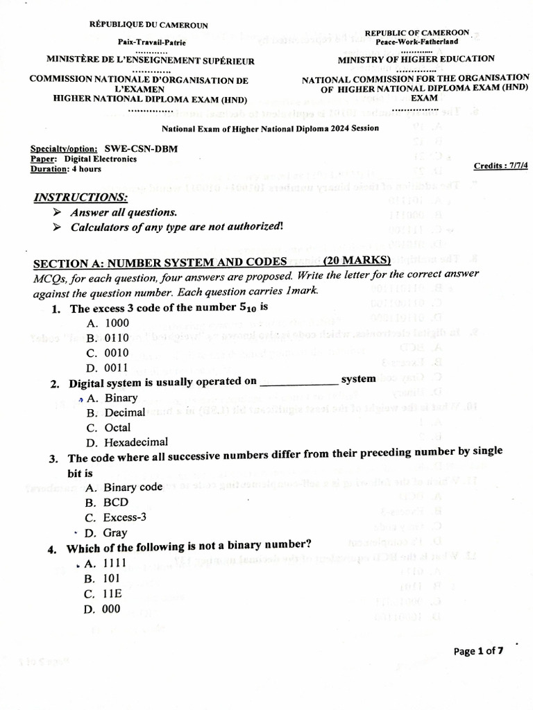 HND2024 SWE Digital Electronics | PDF