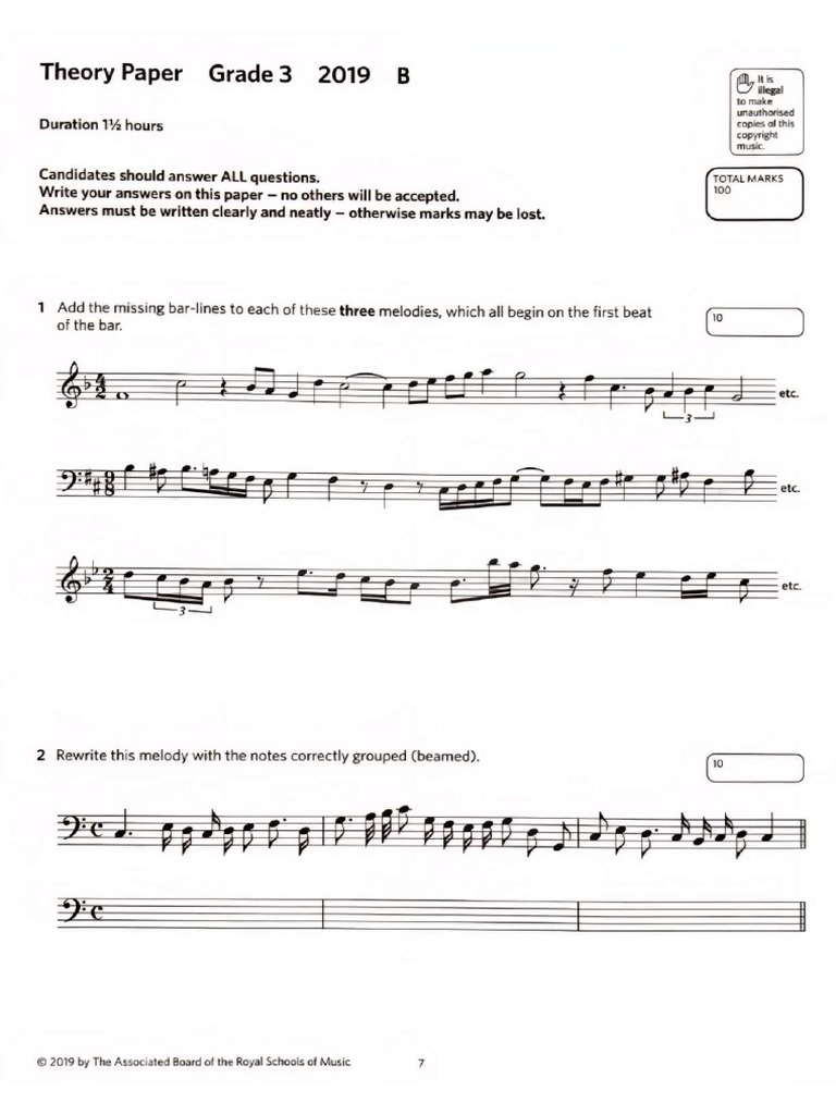 Grade 3 Theory | PDF