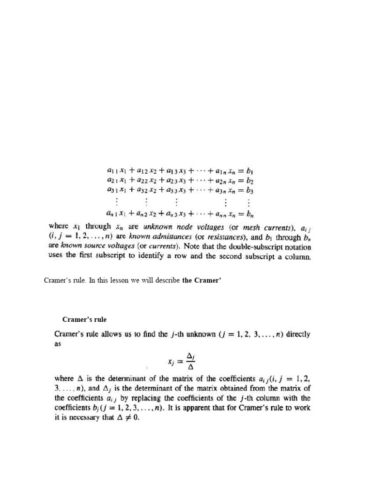 Lesson 2 - Matrix Approach For Analysis of Circuits With 2 and 3 Nodes ...