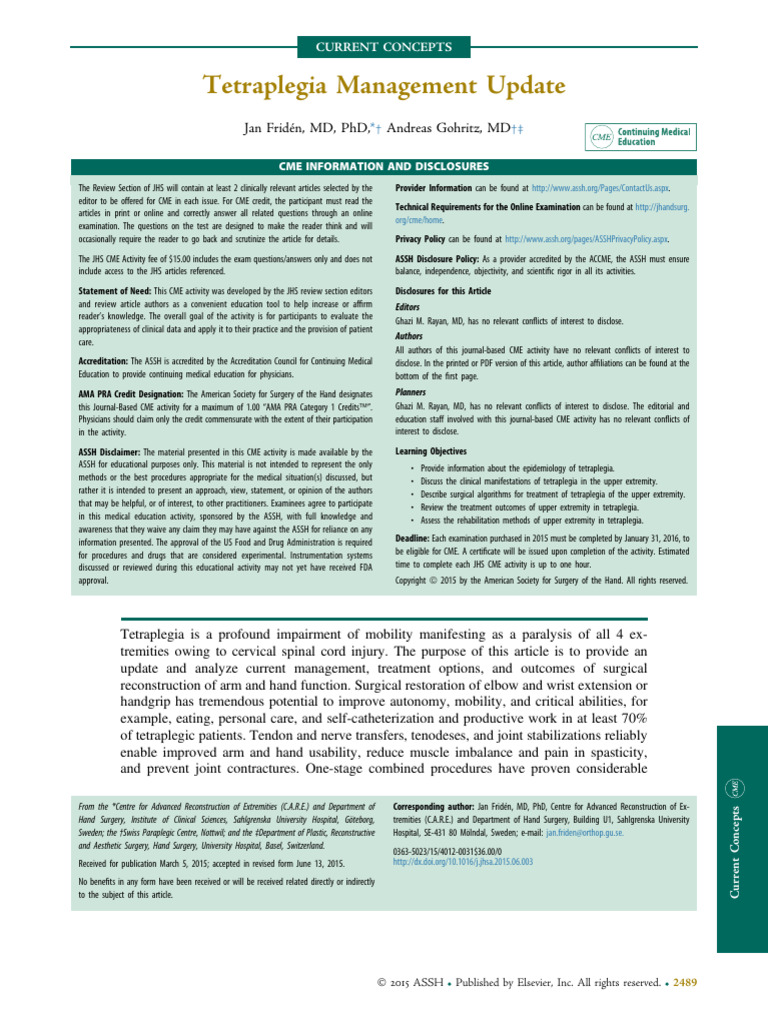 10 1016@j Jhsa 2015 06 003 | PDF | Thumb | Finger