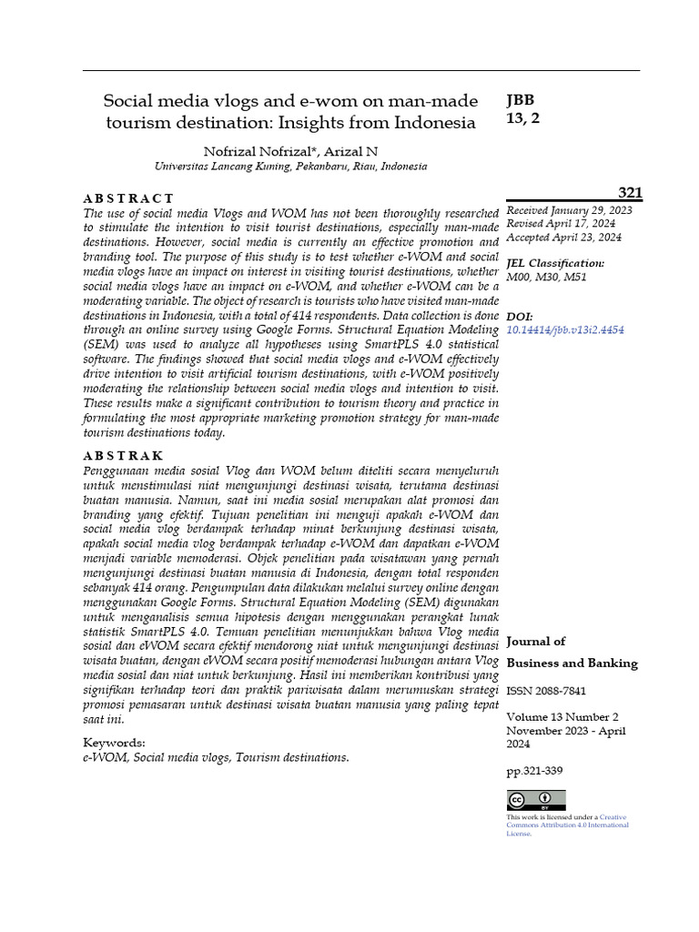 Nofrizal & Arizal, 2024 | PDF | Validity (Statistics) | Cronbach's Alpha
