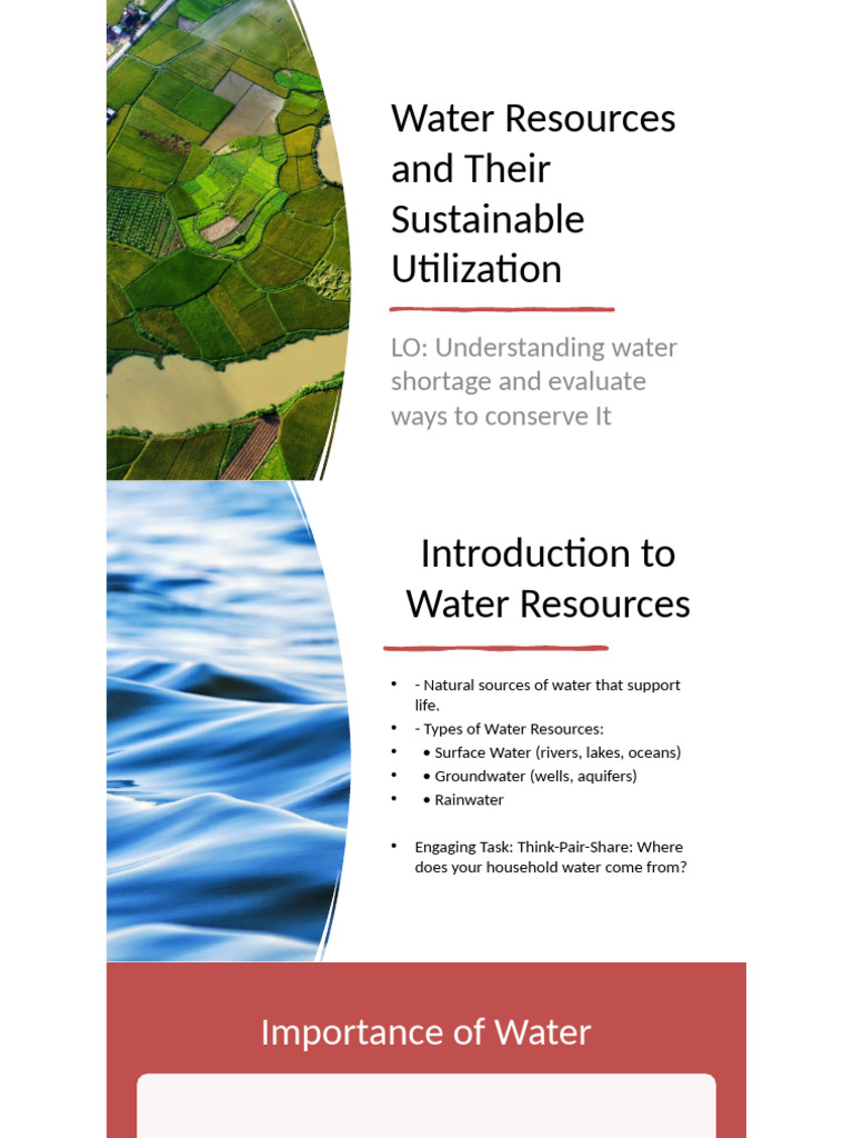 Geo Yr7 Unit 2.6 Water Resources | PDF | Water Scarcity | Water