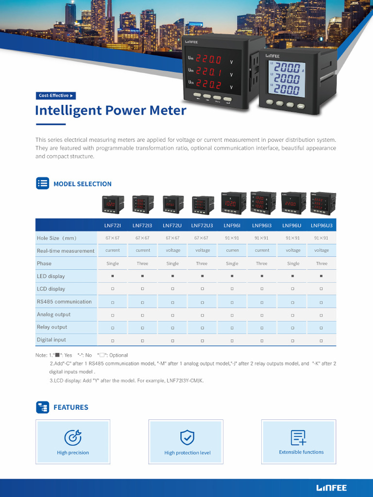 Datasheet - LNF Digital Panel Meter | PDF