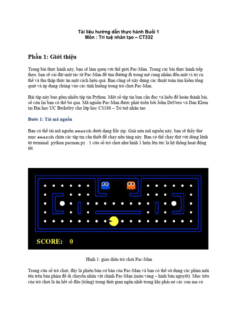 CT332ThucHanh PacMan Buoi1 - P2 | PDF