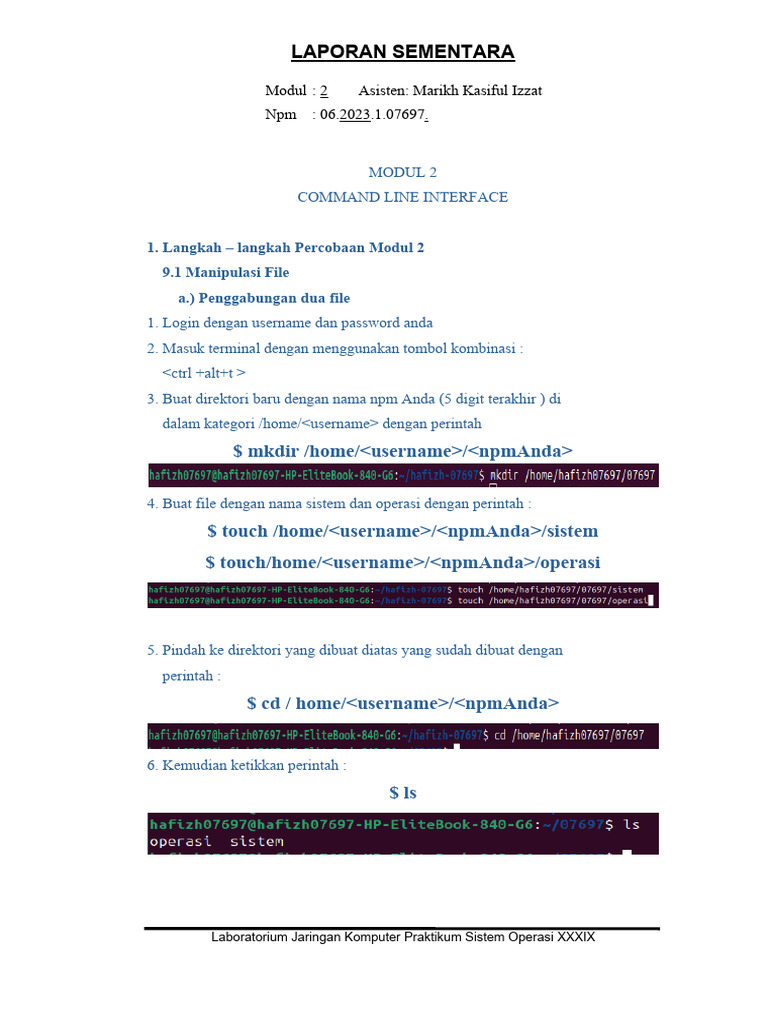 Laporan Sementara Md 2 | PDF