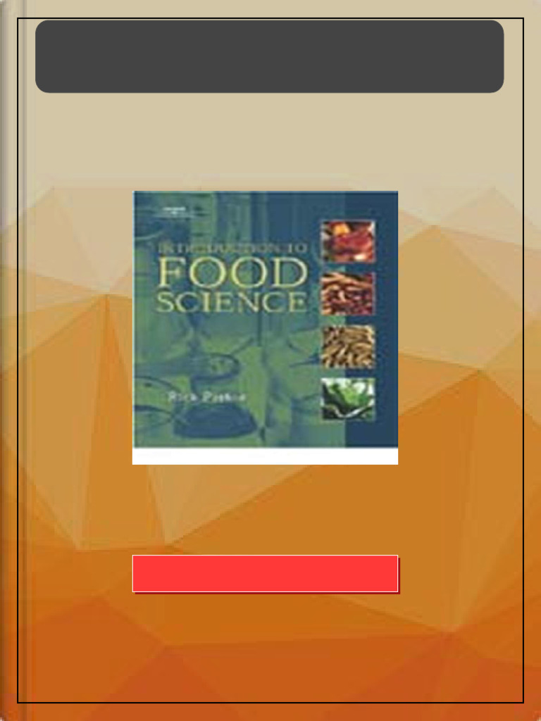 Introduction To Food Science 1st Edition Rick Parker Available All ...