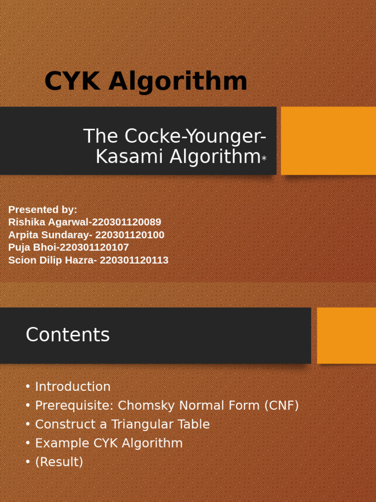 Cyk Algorithm | PDF | Syntax | Metalogic
