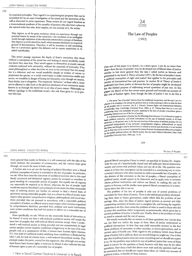 John Rawls Collected Papers Edited by Samuel Freeman 1999 Compress | PDF