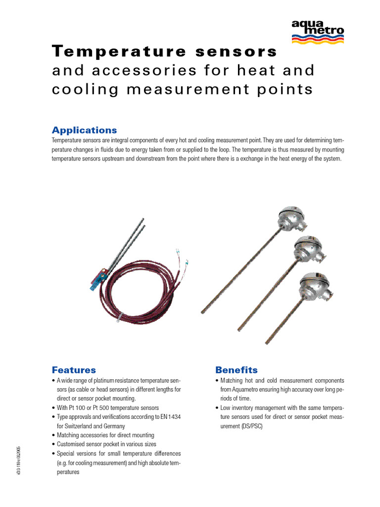 Temperature Sensors for Heat Measurement | PDF | Heat | Accuracy And ...