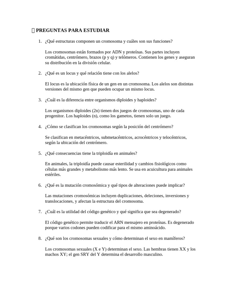 Preguntas Clave sobre Genética Animal | PDF | Dominancia (Genética) | Alelo