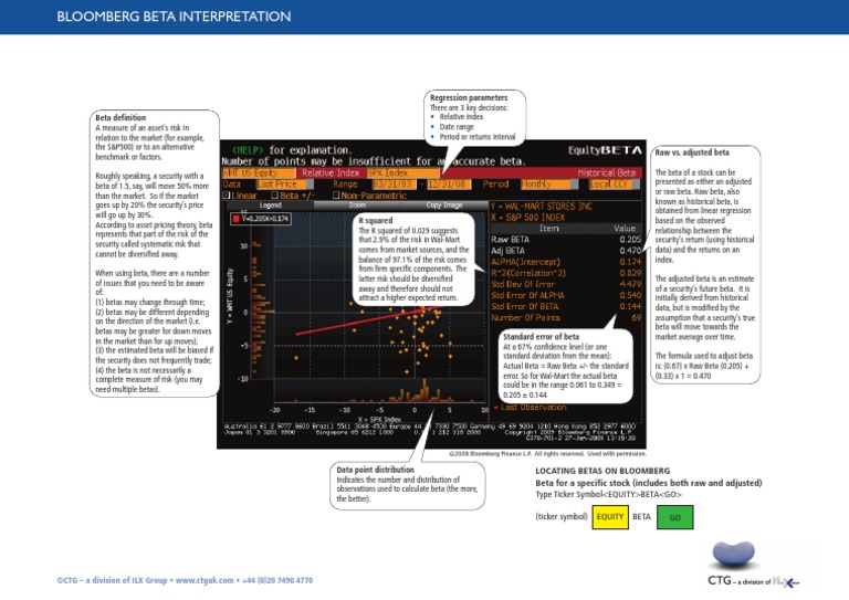 Bloom Berg Beta Interpretation | PDF | Beta (Finance) | Market (Economics)