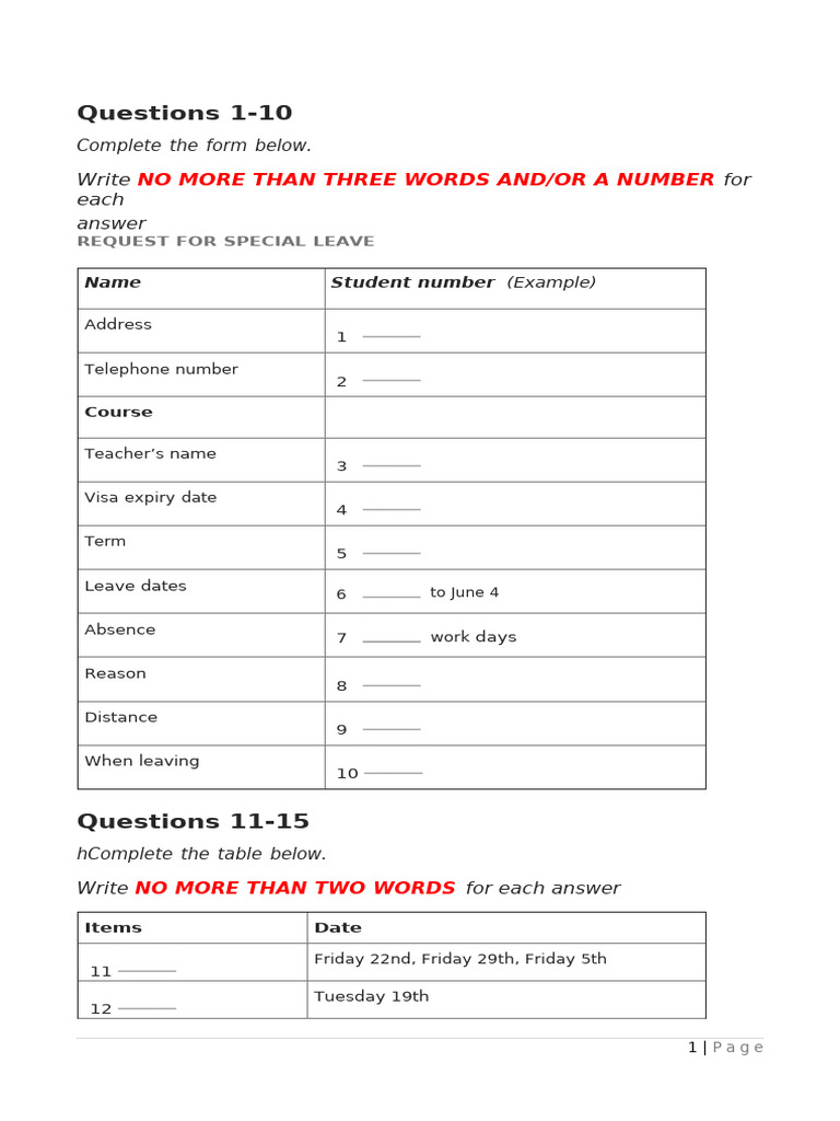 Special Leave Request Form Instructions | PDF | Rapid Transit | Public ...