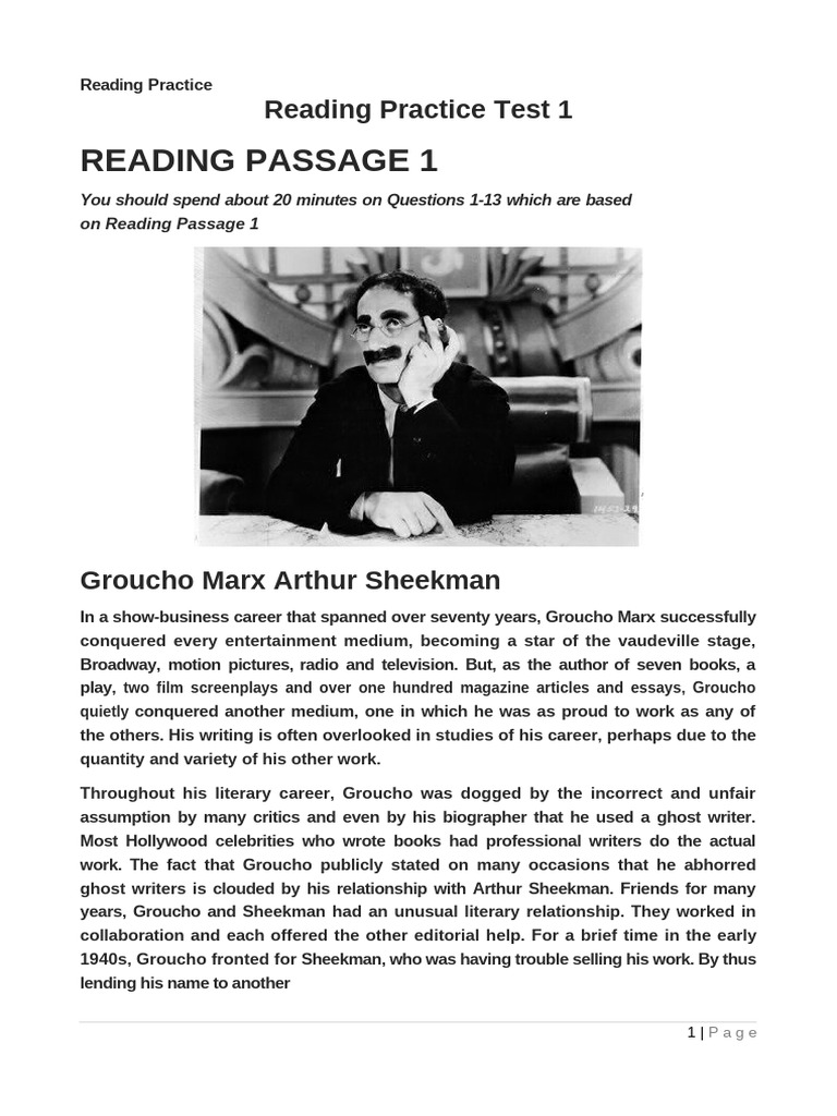 Groucho Marx's Literary Contributions | PDF | Plate Tectonics | Earth
