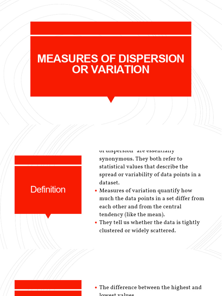 Measures of Dispersion or Variation - PPTX 20251002 105809 0000 | PDF ...