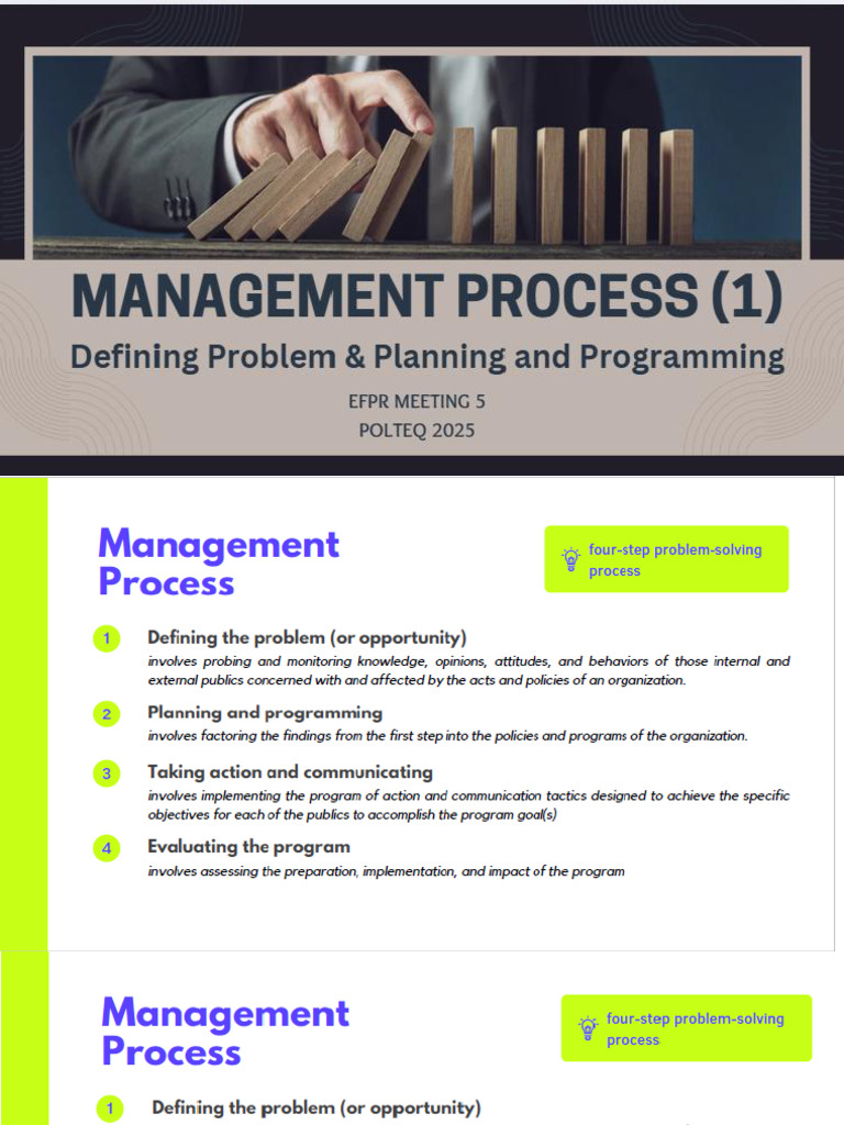 Meeting 5 - Management Process | PDF