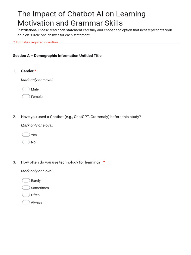 The Impact of Chatbot AI On Learning Motivation and Grammar Skills ...